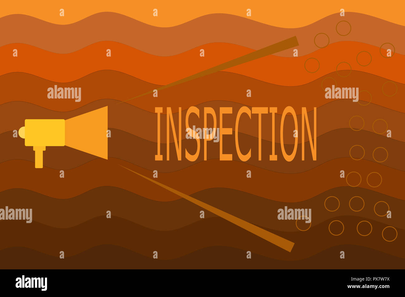Text sign showing Inspection. Conceptual photo Careful examination or ...