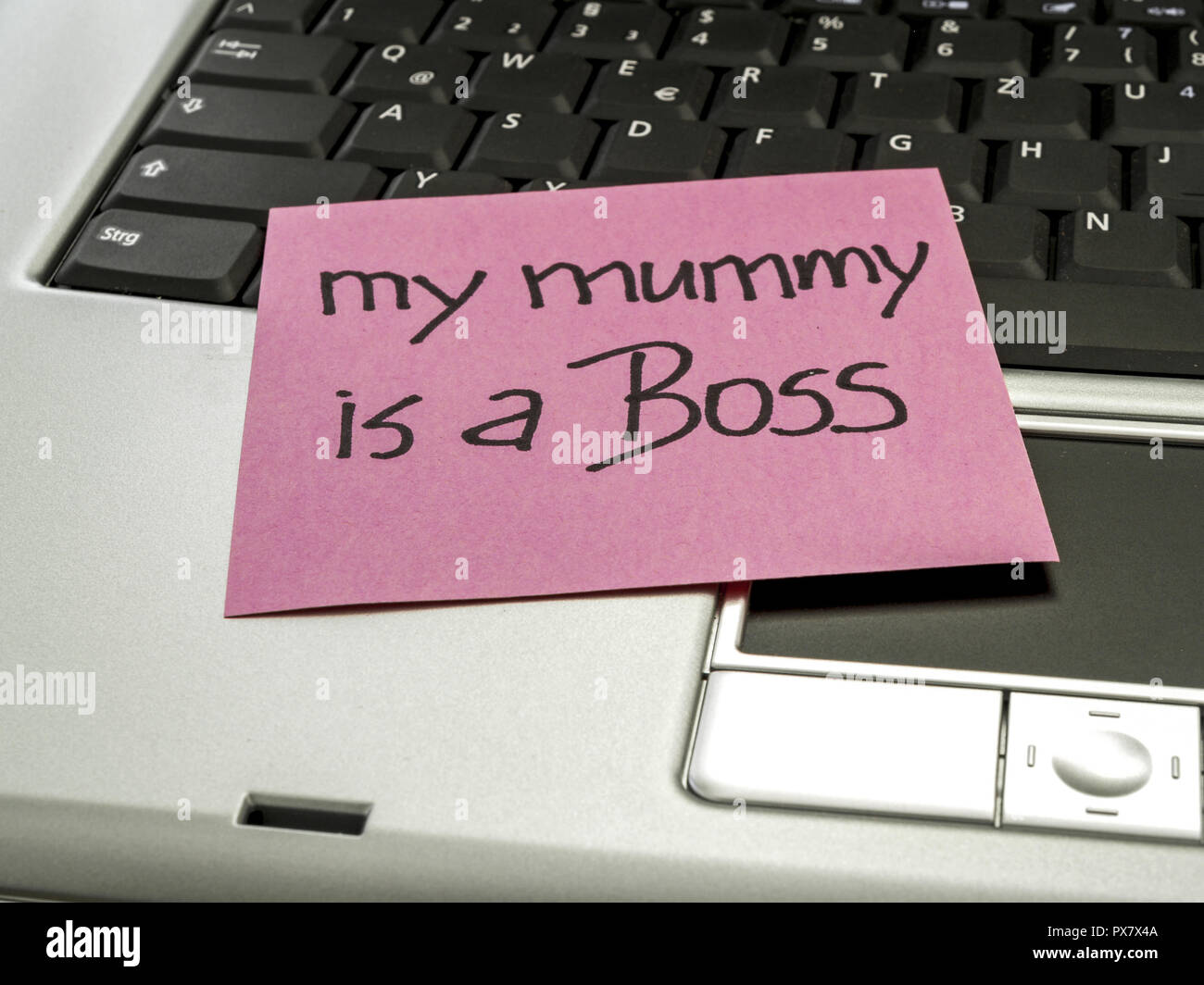Memo note on notebook, my mummy is a boss Stock Photo - Alamy