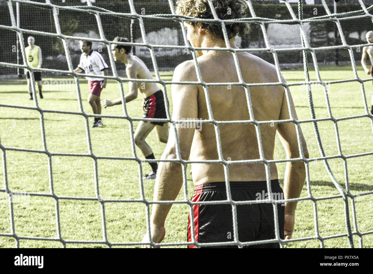 Goalie at the football game (model-released Stock Photo - Alamy
