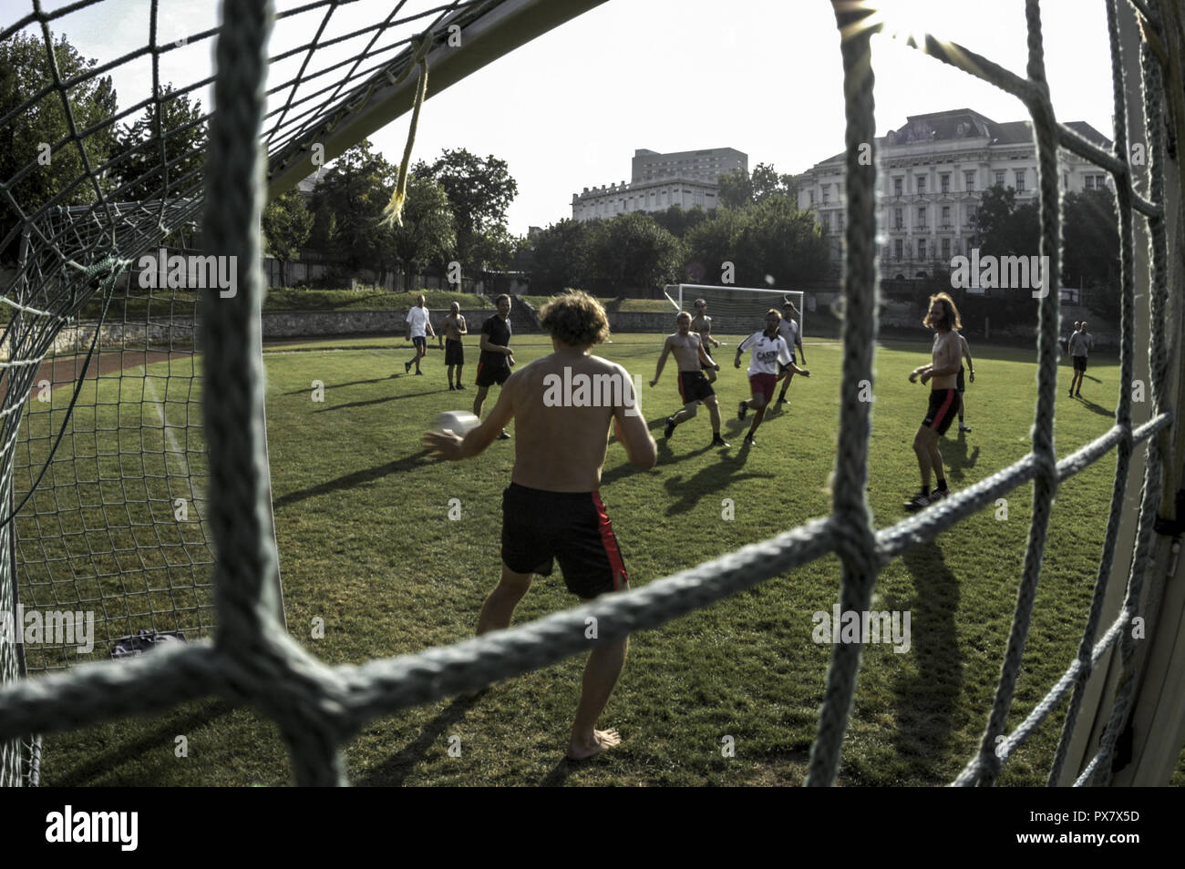 Football player playing (model-released Stock Photo - Alamy