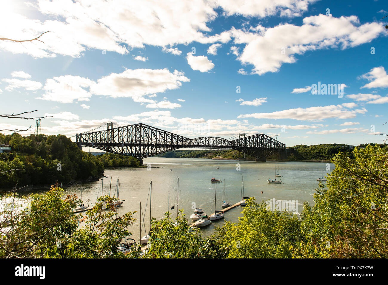 The Quebec city bridge in Canada on the day time Stock Photo - Alamy
