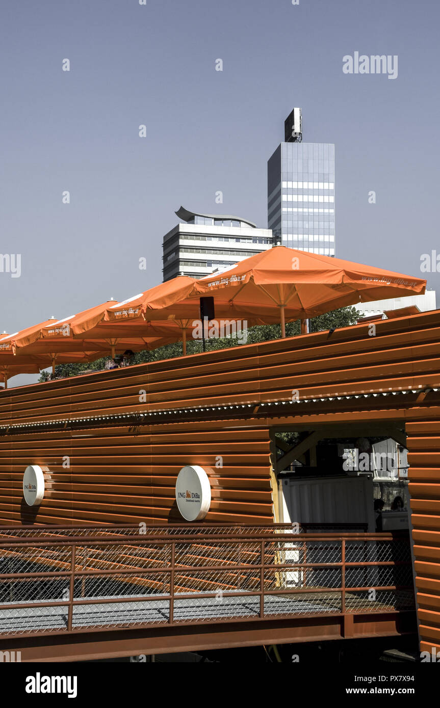 Vienna, swimming pool on the Danube Channel, Austria, Danube Channel ...
