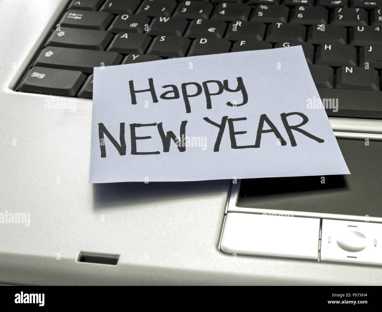 Happy new year message keyboard hi-res stock photography and images - Alamy