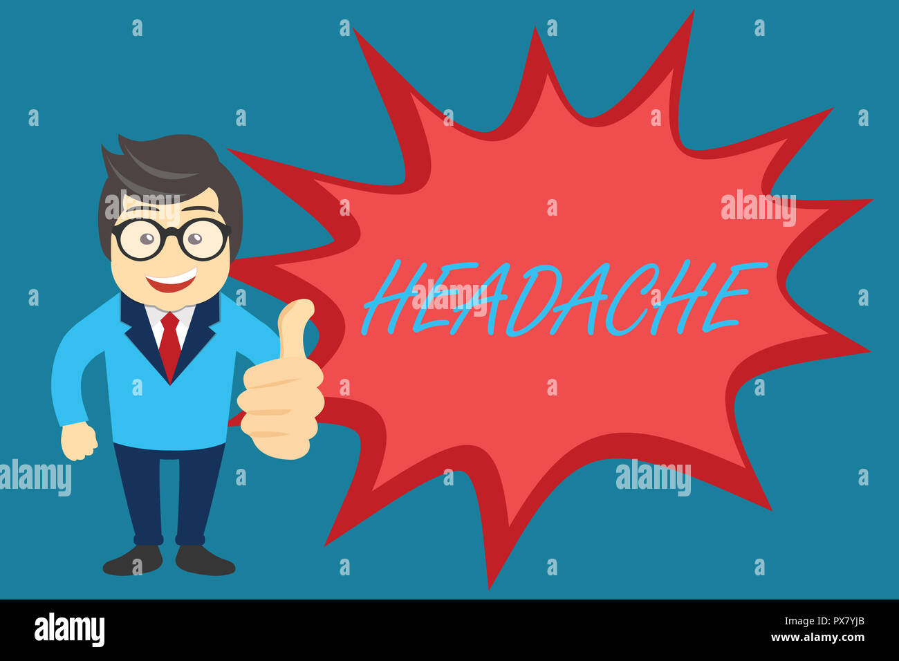 Word writing text Headache. Business concept for Continuous pain in the ...