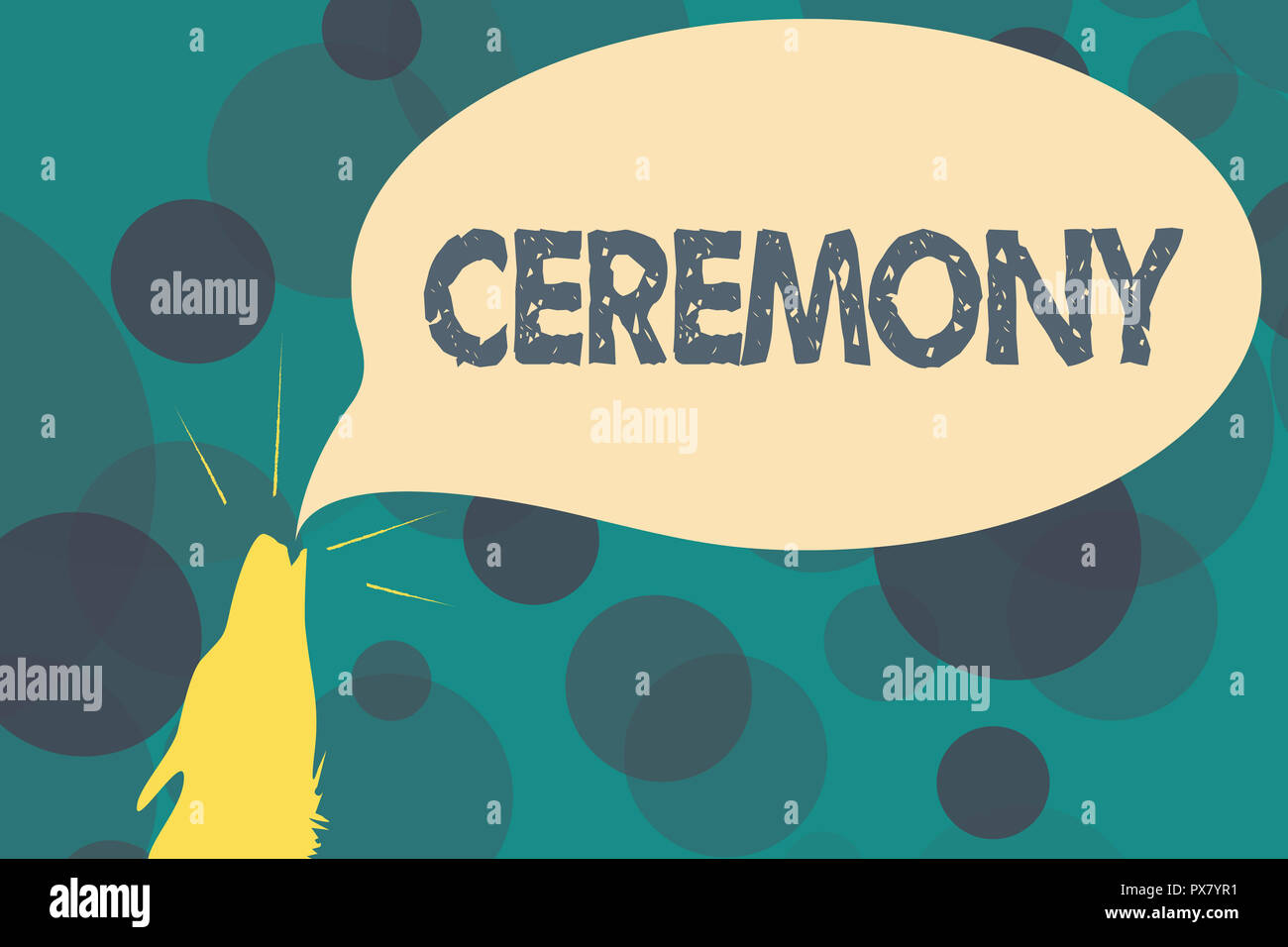 Text sign showing Ceremony. Conceptual photo formal religious or public ...