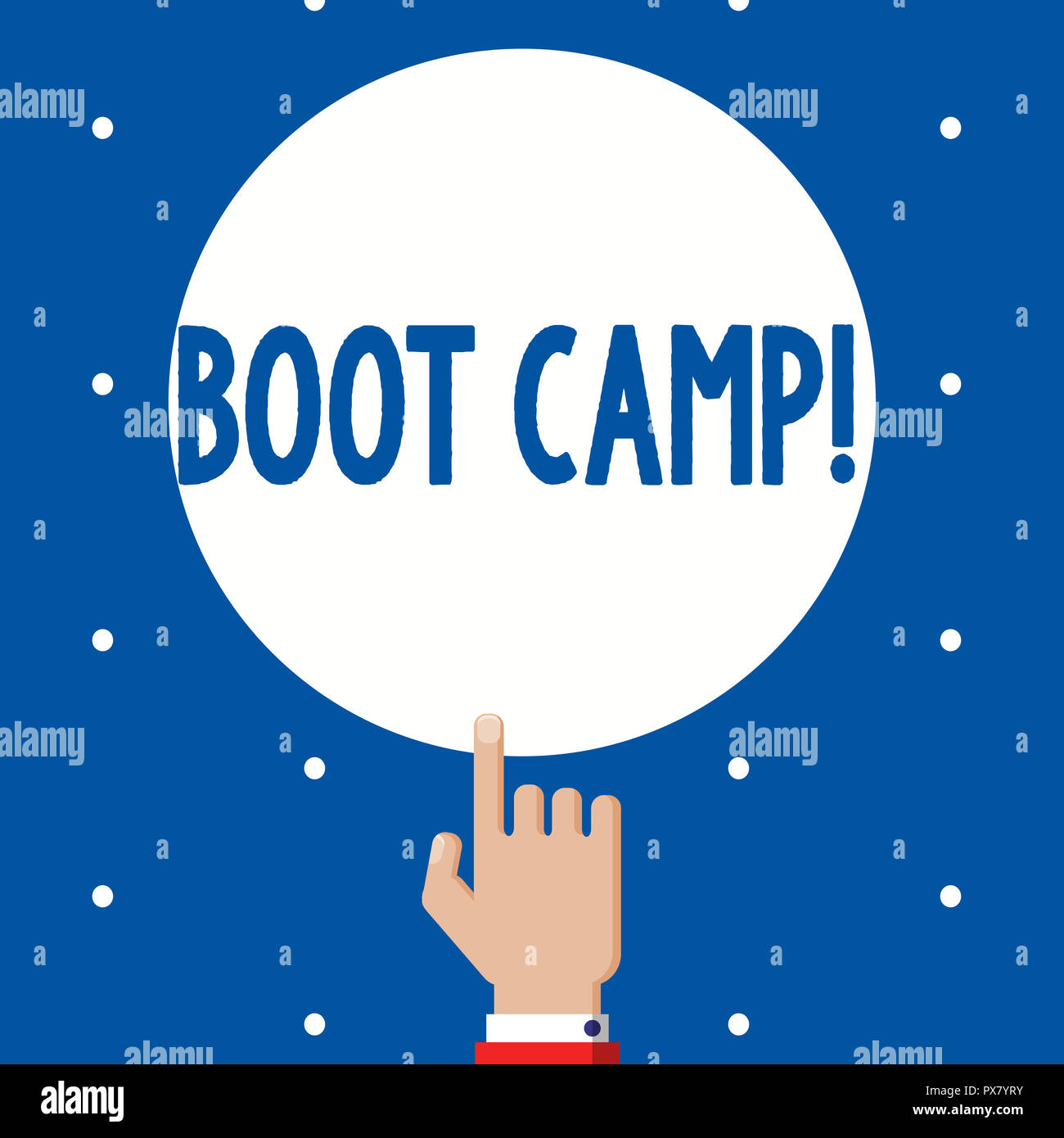Handwriting text Boot Camp. Concept meaning Military training camp for ...