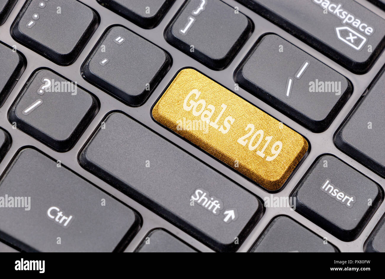 Keyboard gold word key hi-res stock photography and images - Alamy