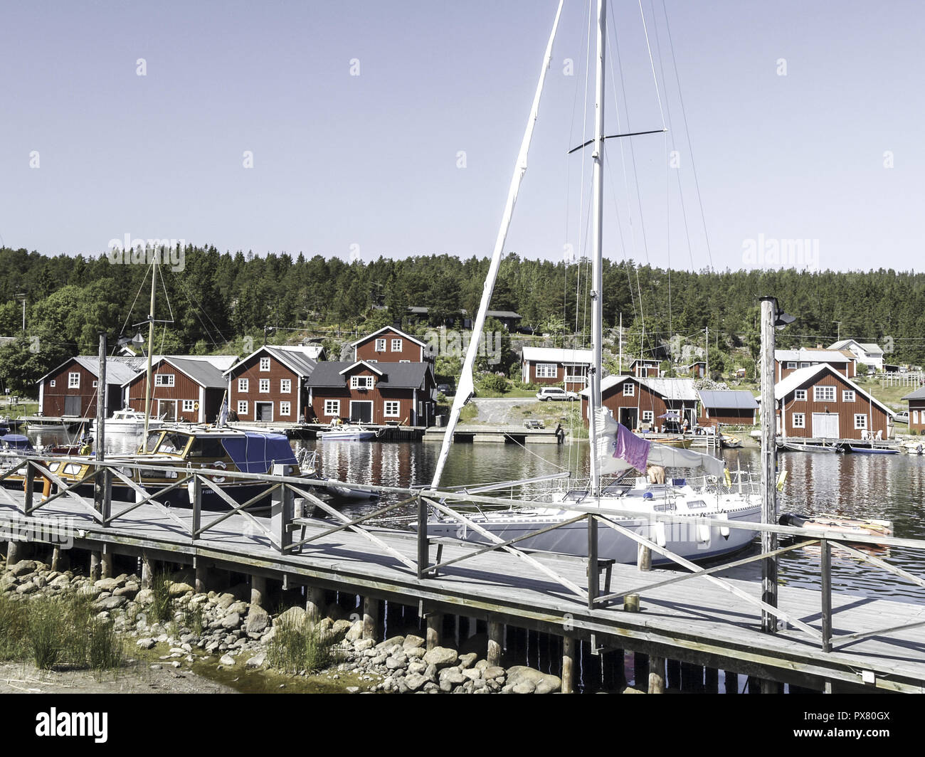 Höga Kusten, swedish village, Sweden, Norrland, Angermanland Stock ...