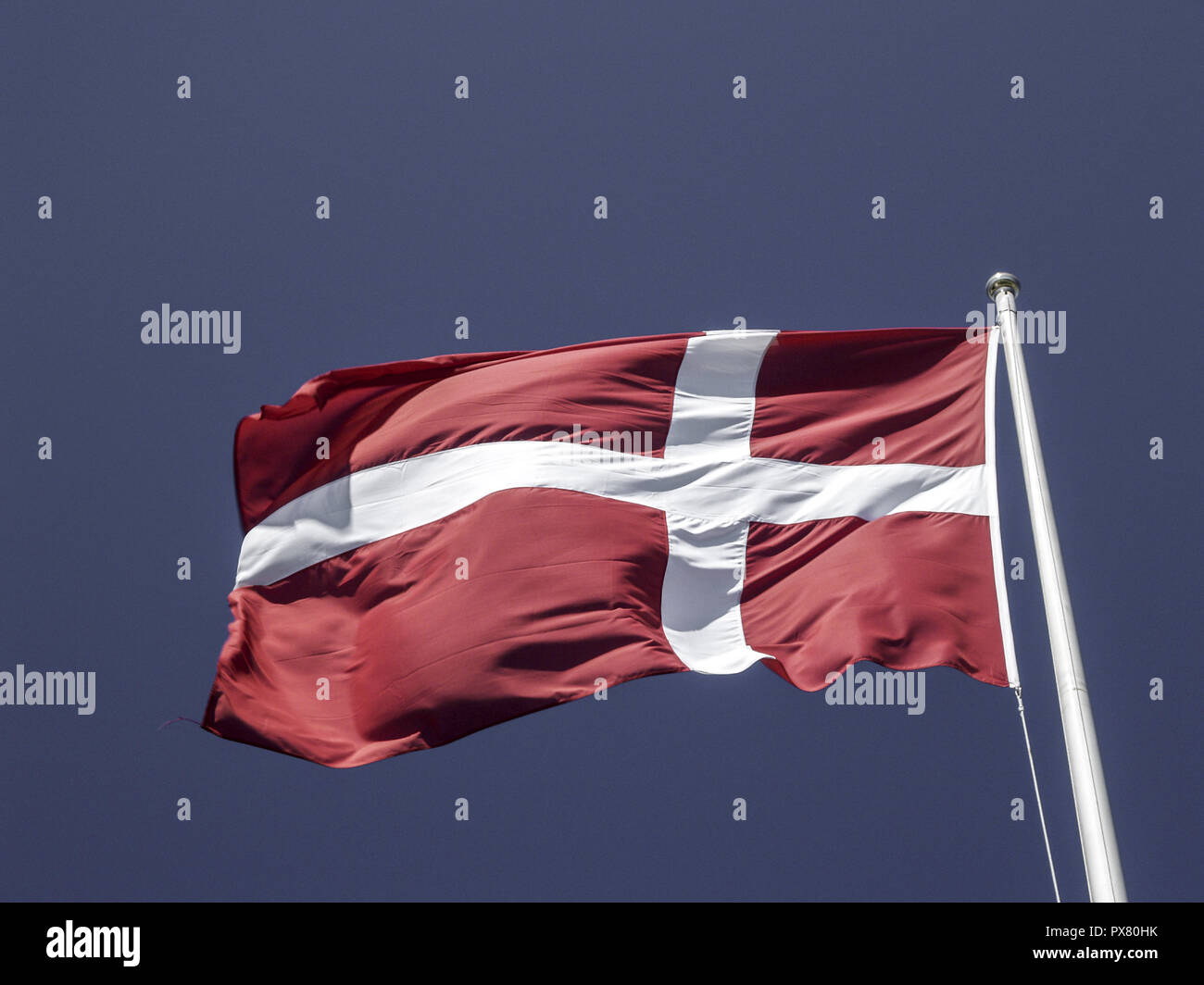 Danish flag, Dannebrog, Sweden Stock Photo - Alamy