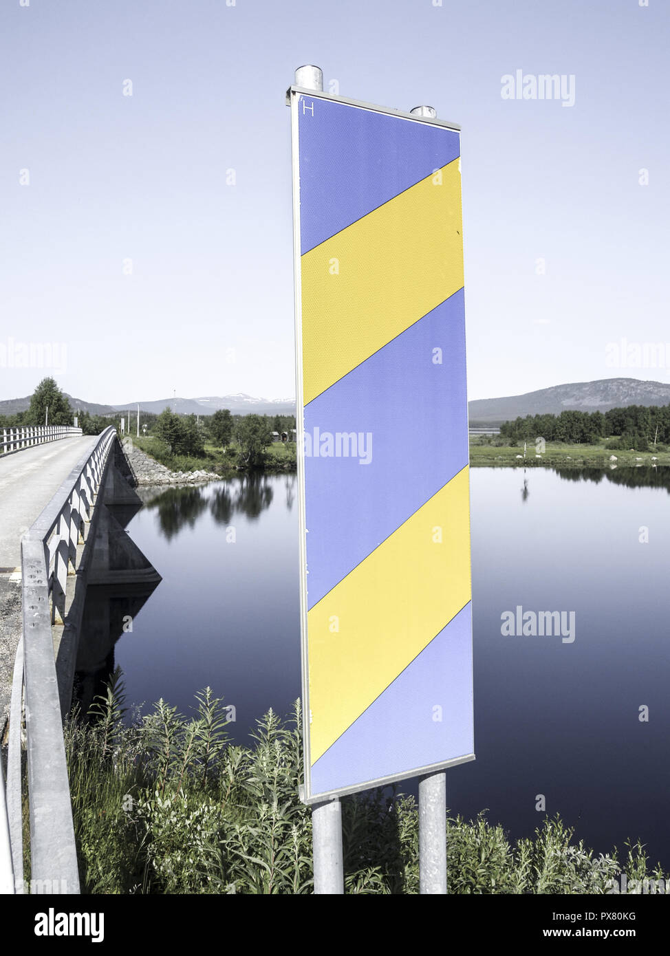Swedish road sign, Sweden, Norrland, Lapland Stock Photo - Alamy