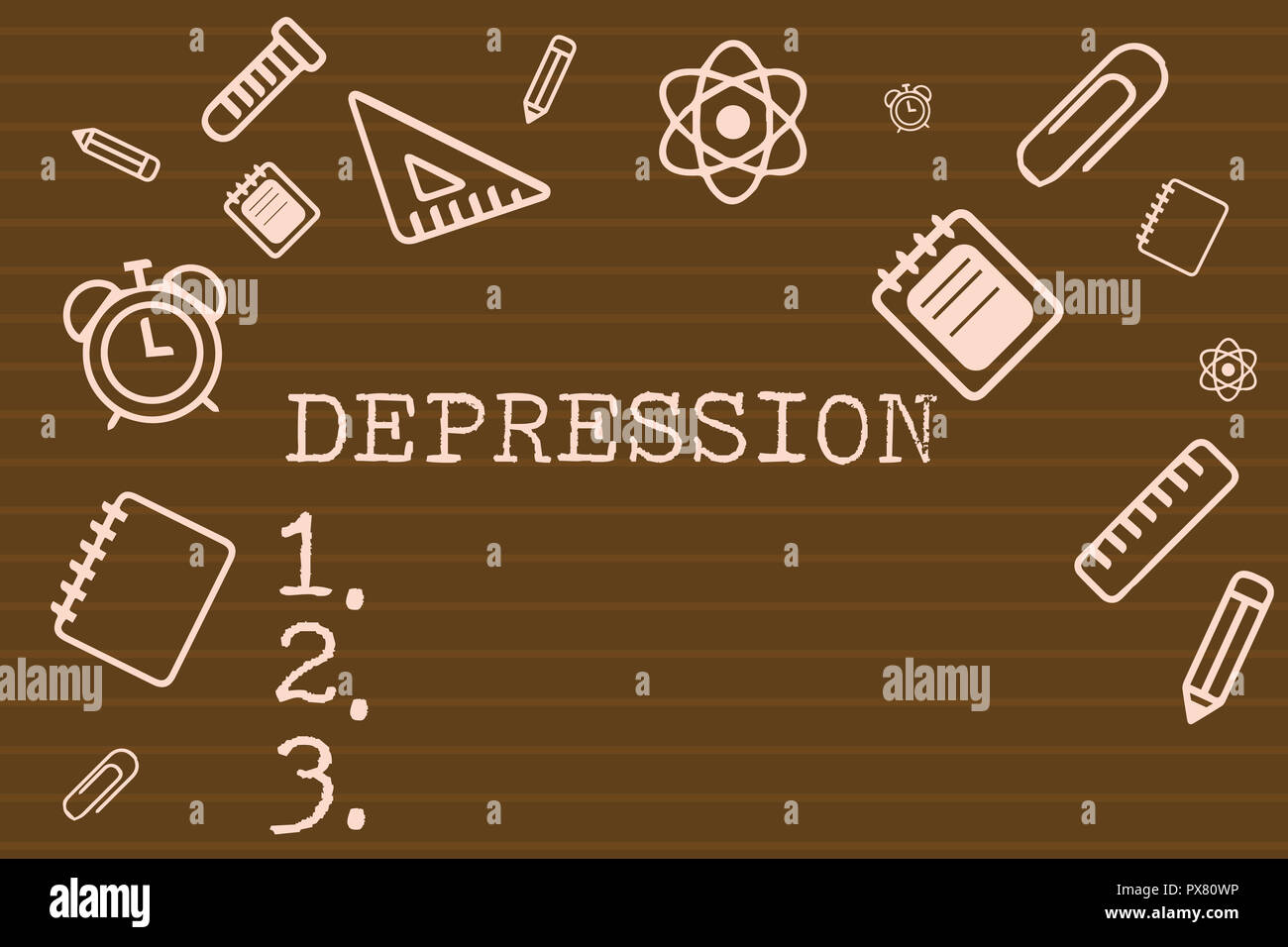 Writing note showing Depression. Business photo showcasing Feelings of ...