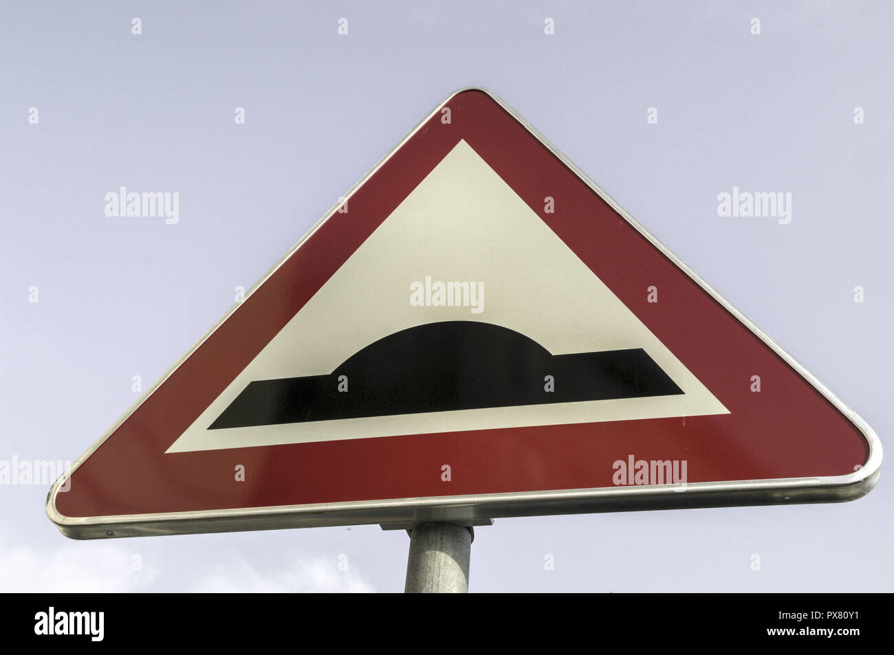 Traffic sign, bump Stock Photo - Alamy