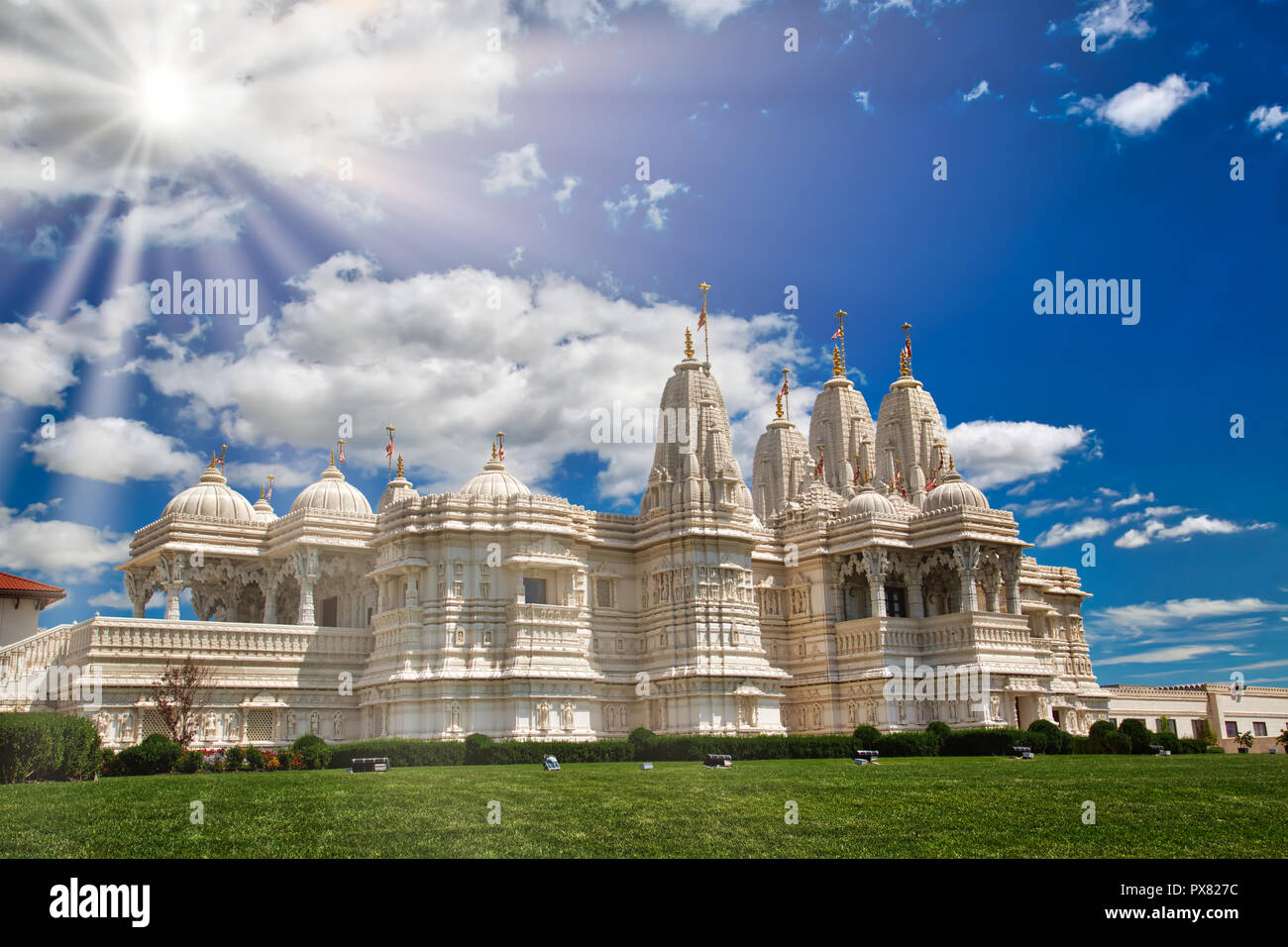 BAPS Shri Swaminarayan Mandir Hindu Temple in Toronto Stock Photo - Alamy