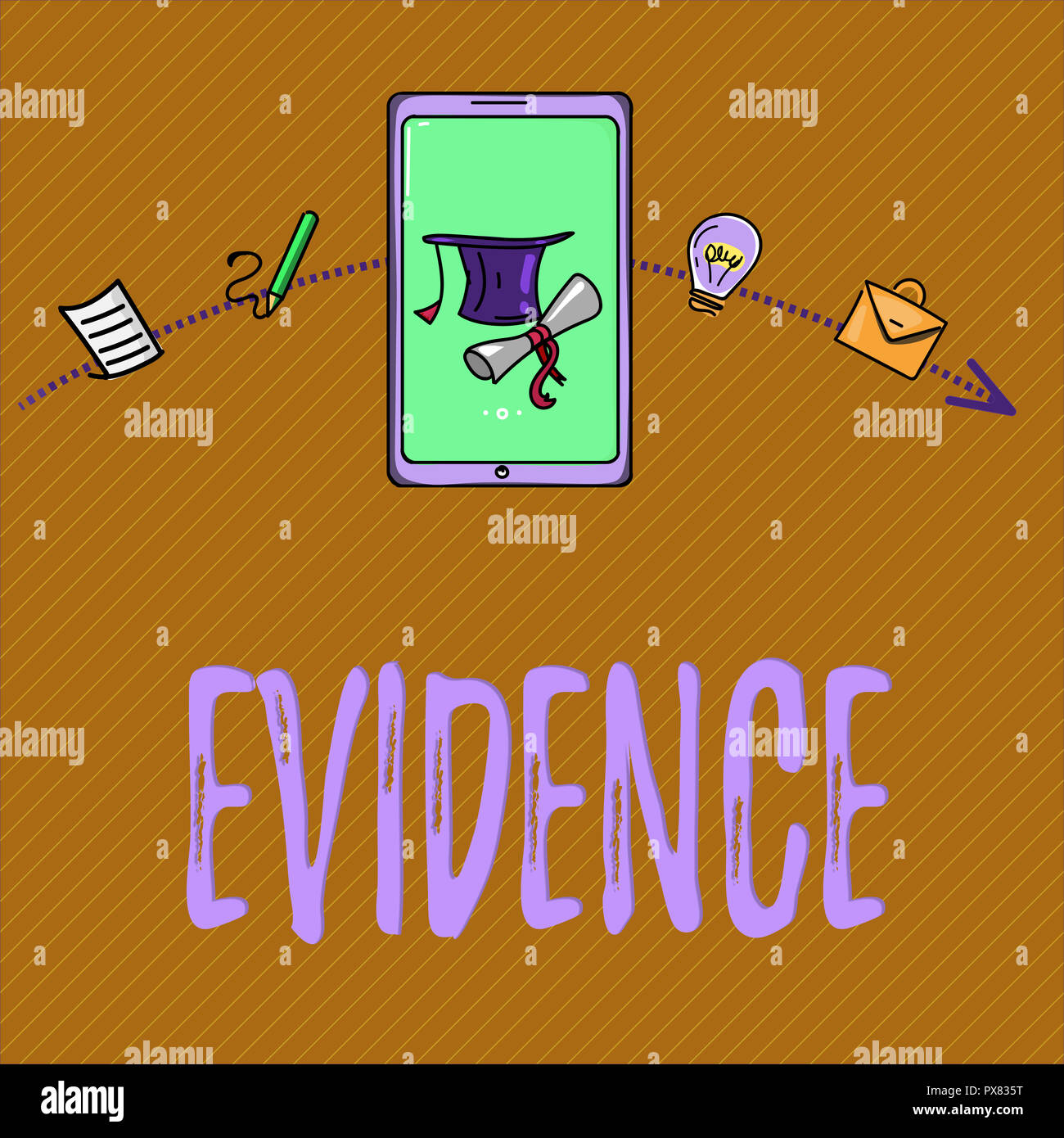 Text sign showing Evidence. Conceptual photo available body facts ...