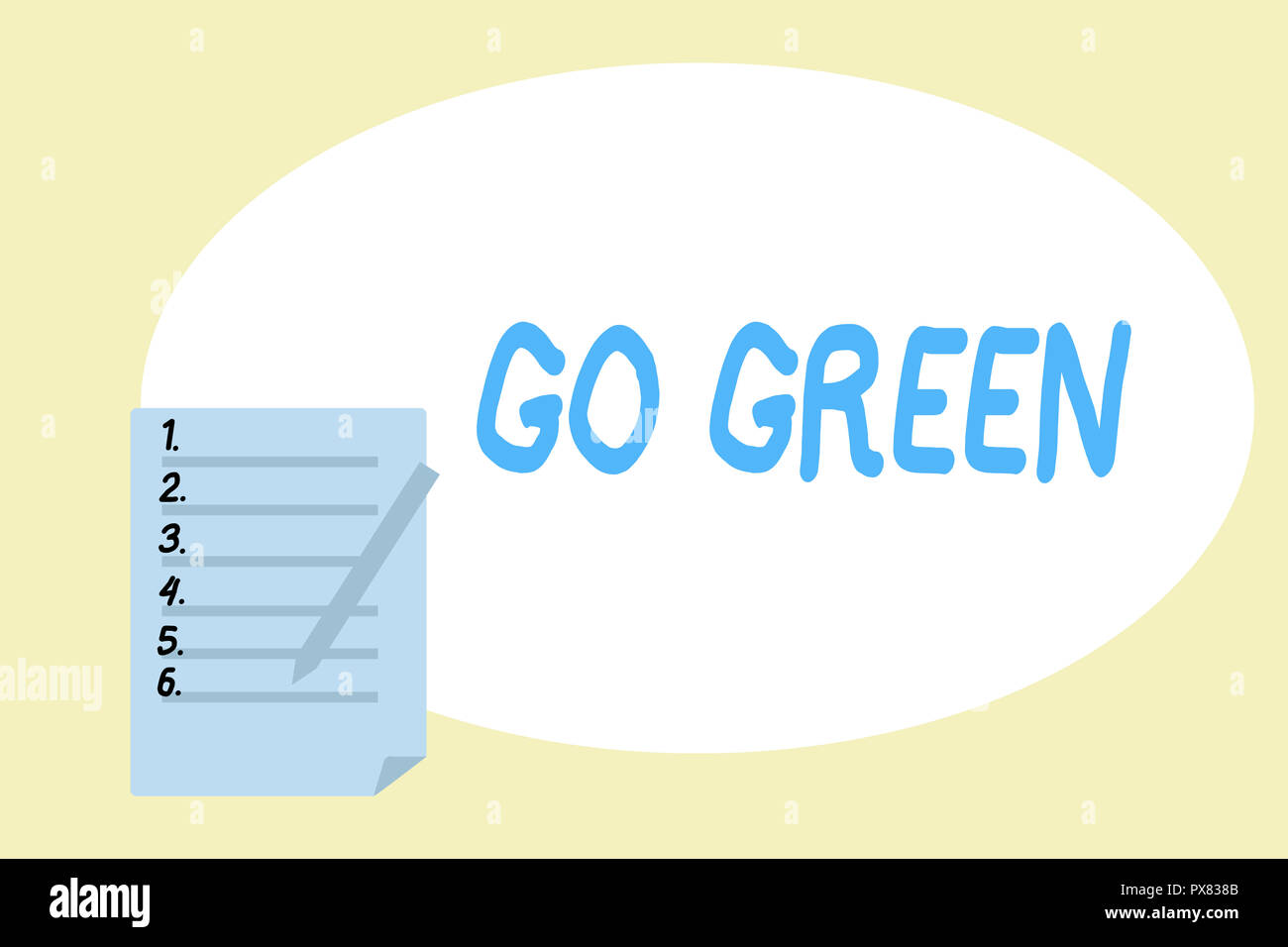 Handwriting text writing Go Green. Concept meaning making more ...
