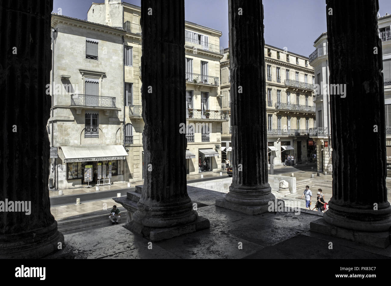 Nimes, city center, France, Provence Stock Photo - Alamy