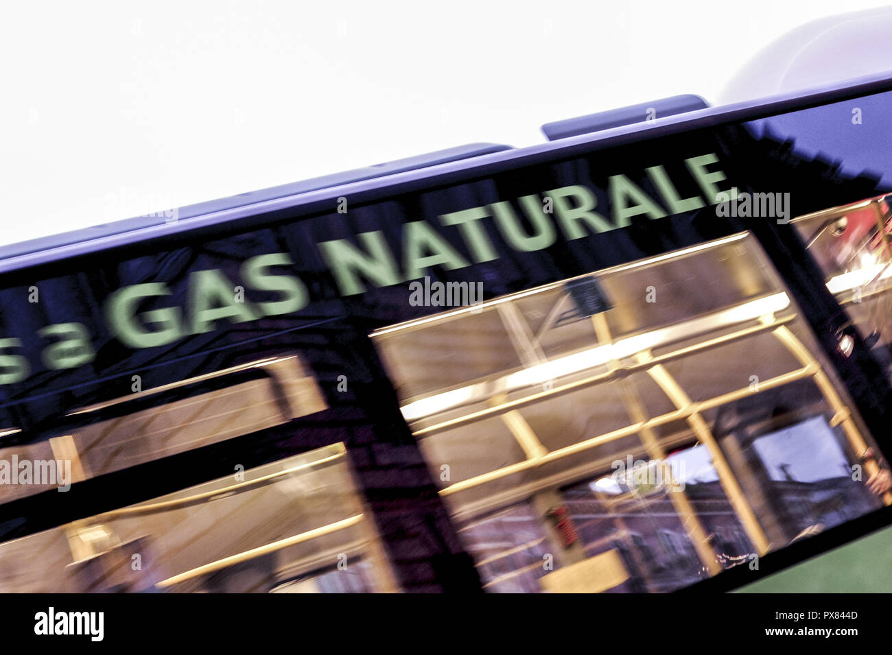 Bus with gas engine, gas naturale Stock Photo - Alamy