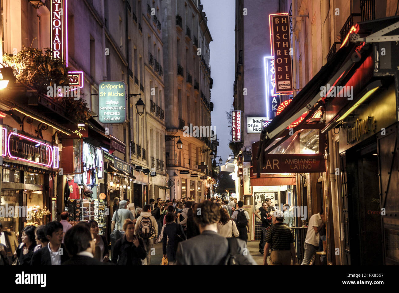 Paris, nightlife in the Latin quarter, France Stock Photo - Alamy