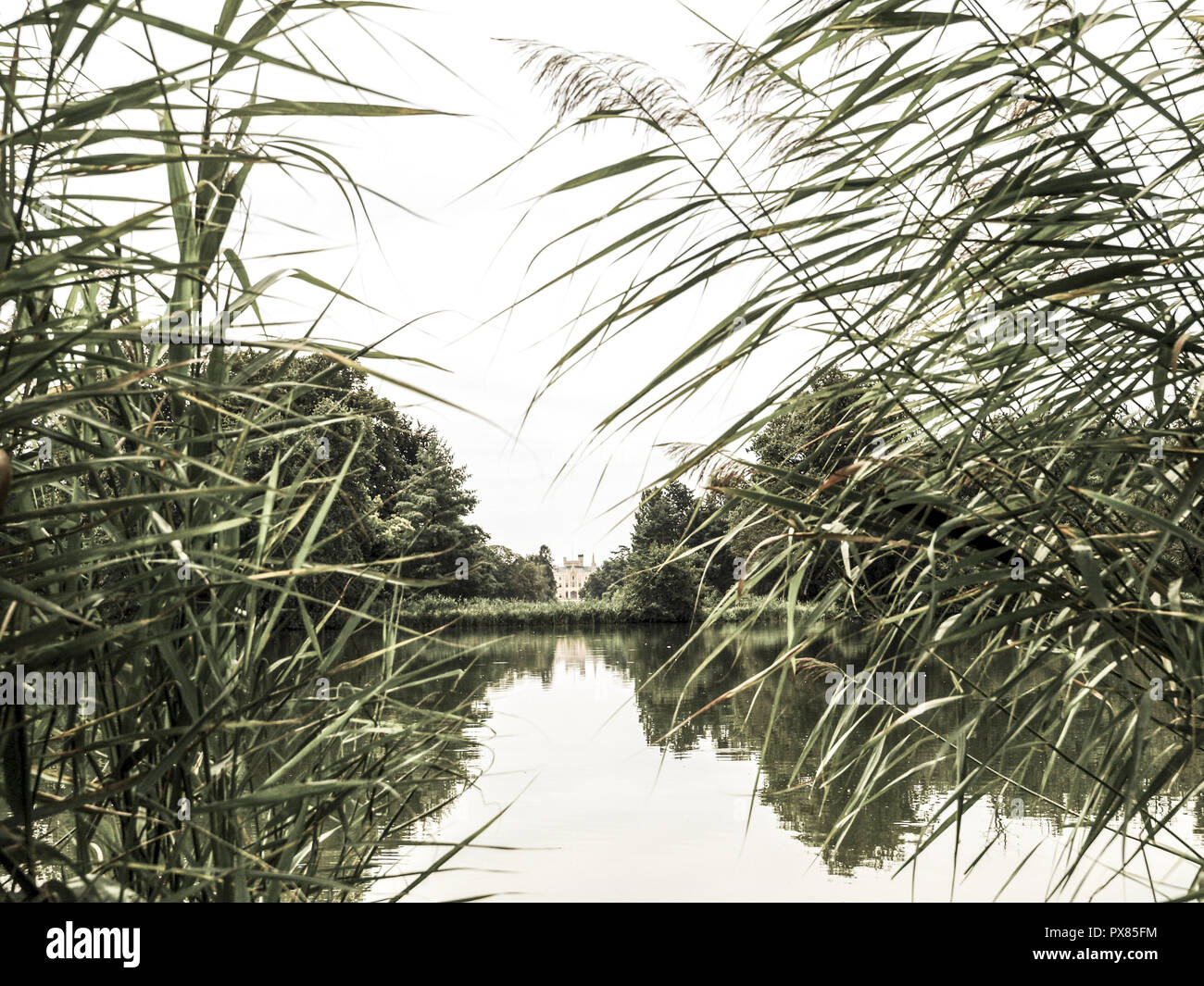Landscape garden, World Heritage Site, Lednice, Czech Republic ...