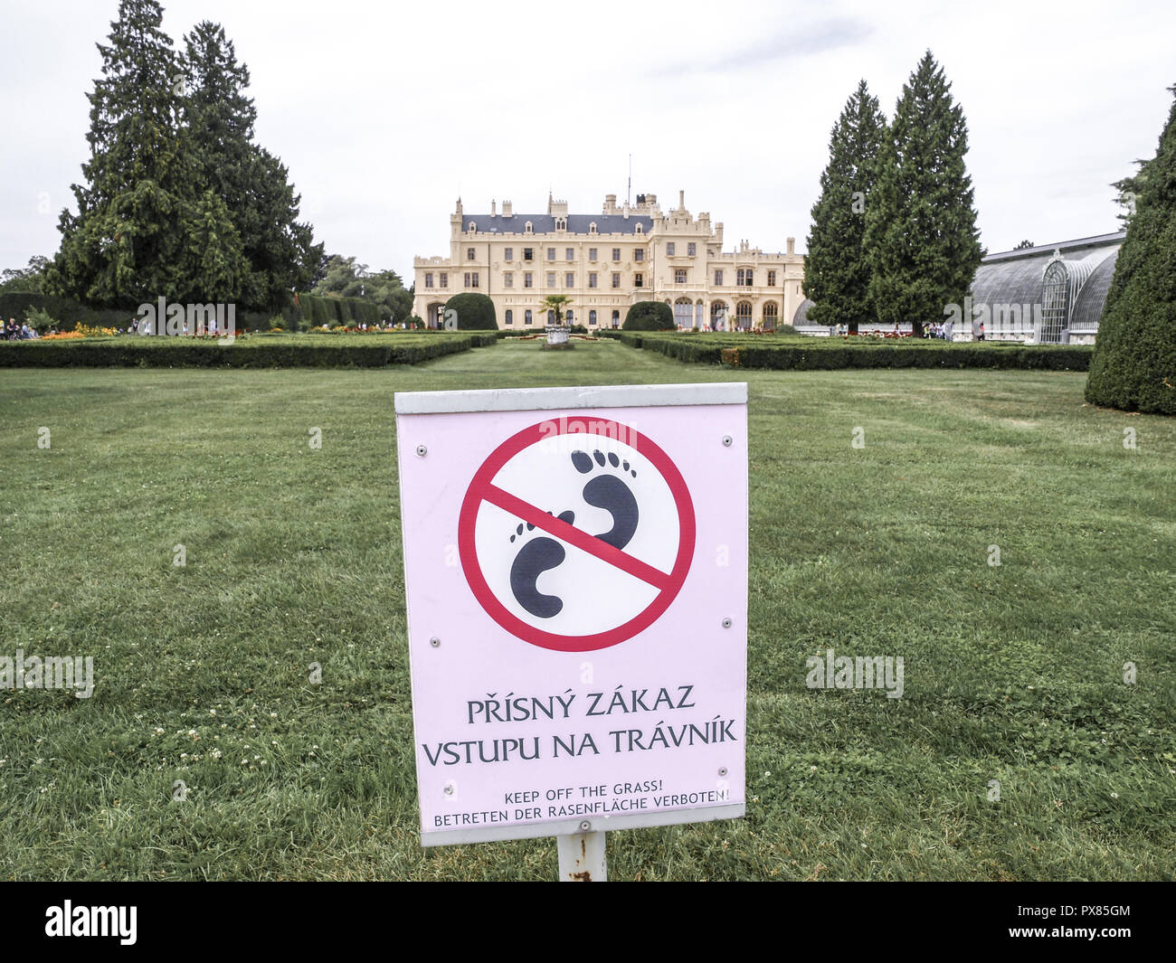 Landscape garden, World Heritage Site, Lednice, Czech Republic ...