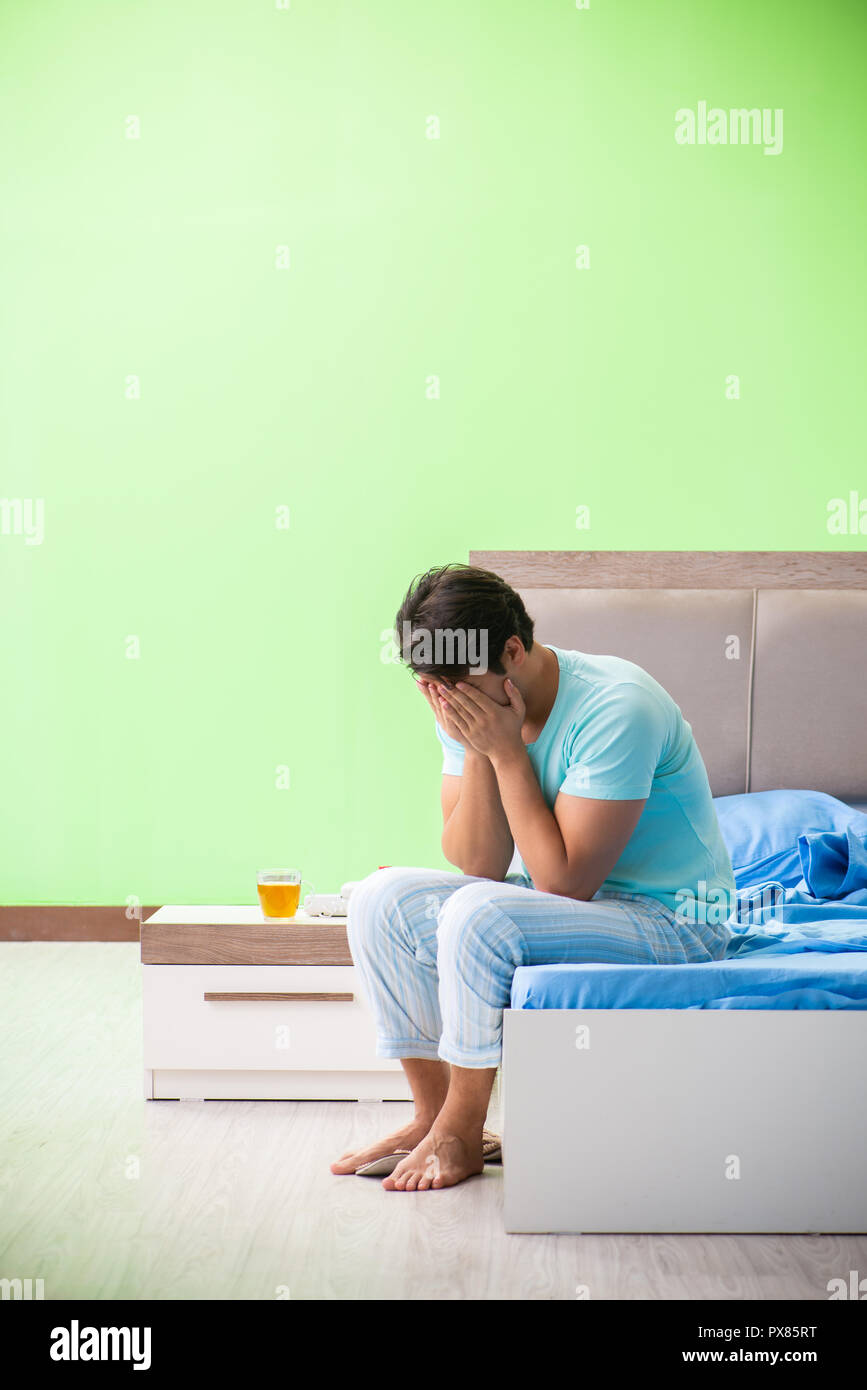 Man suffering from sleeping disorder and insomnia Stock Photo - Alamy