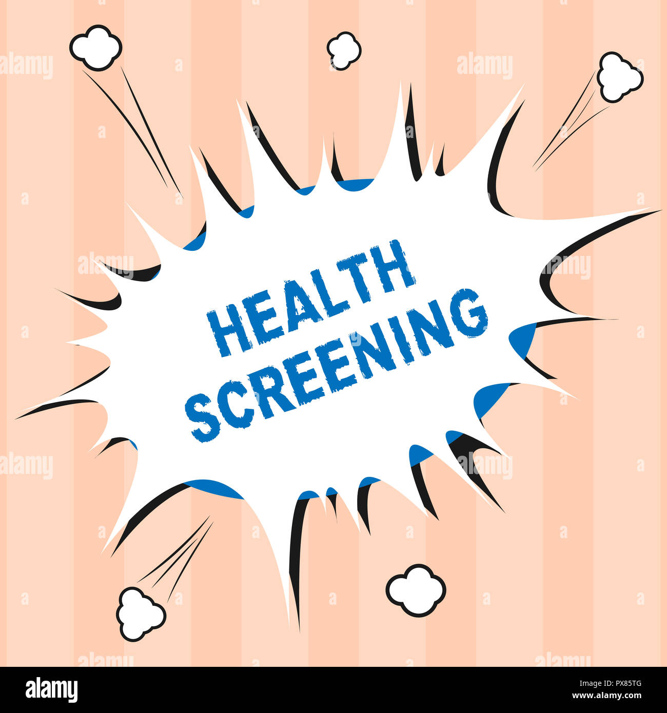 Text sign showing Health Screening. Conceptual photo targeted ...