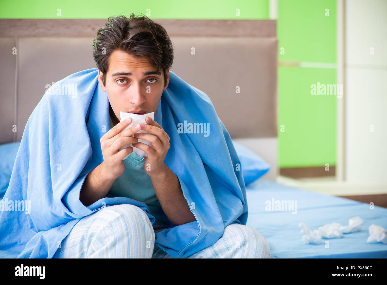 Man suffering from sleeping disorder and insomnia Stock Photo - Alamy