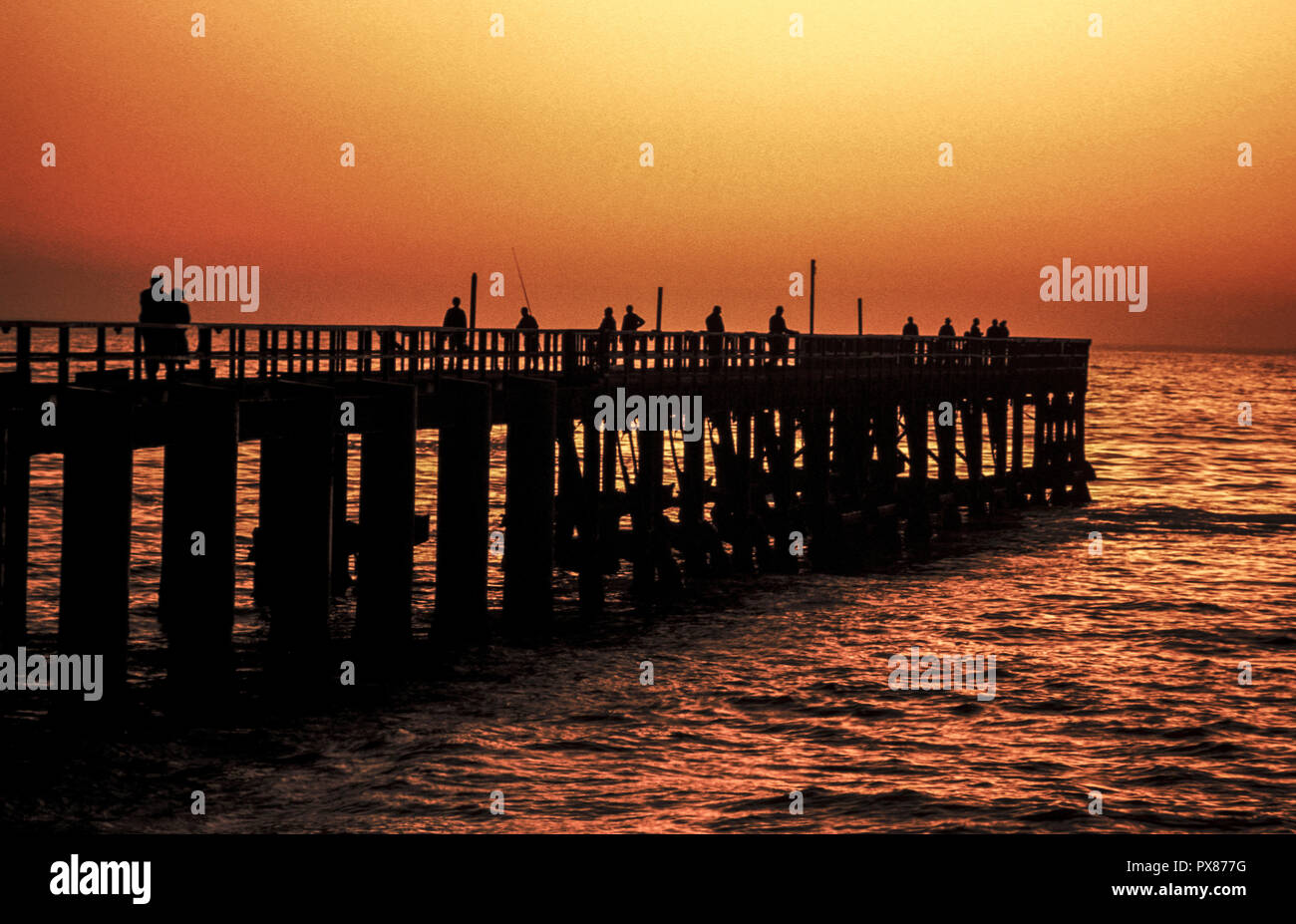 Bridge in the sunset, Namibia, Swakopmund Stock Photo - Alamy