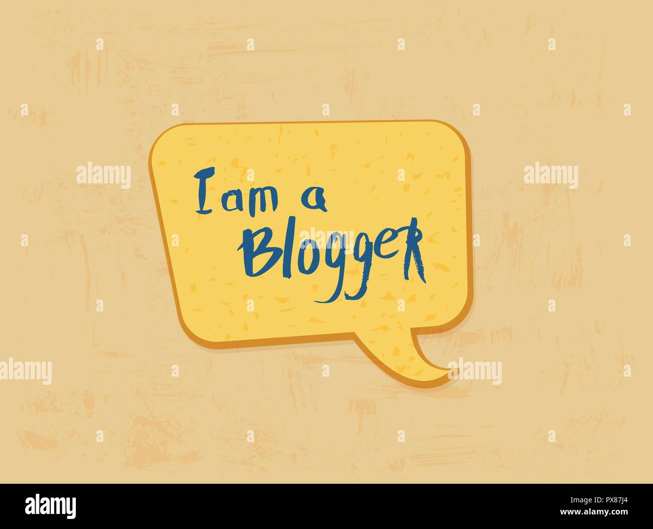 I am a blogger quote. Hand lettering phrase for social media networks ...