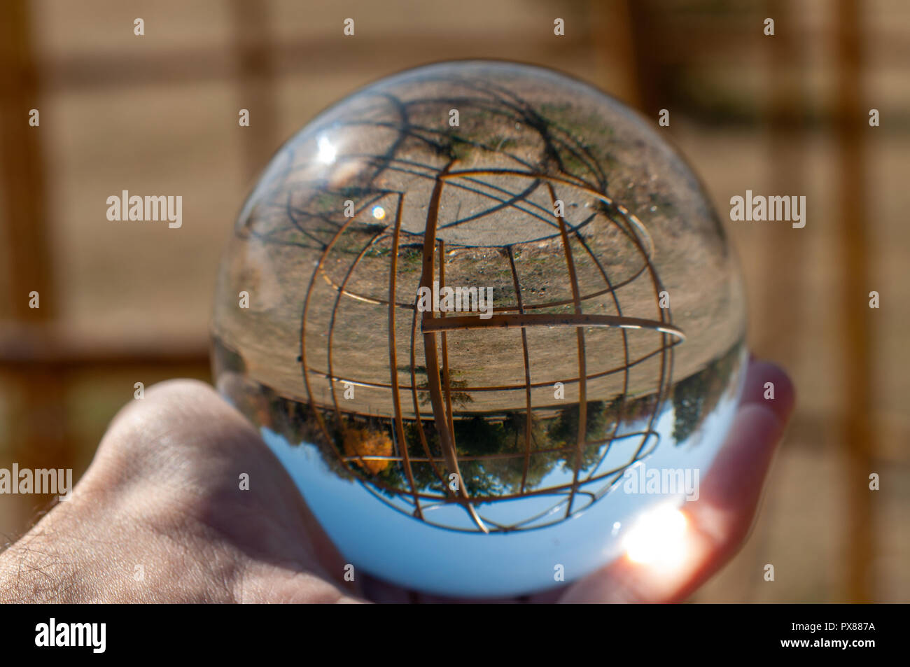 Crystal ball in the park Stock Photo - Alamy