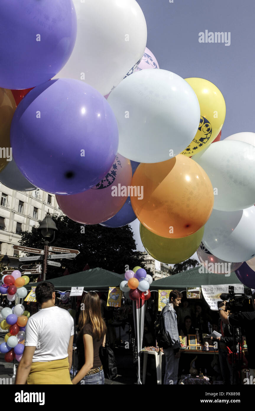 Beograd, city center, pedestrian zone, Serbia-Montenegro, Belgrade ...