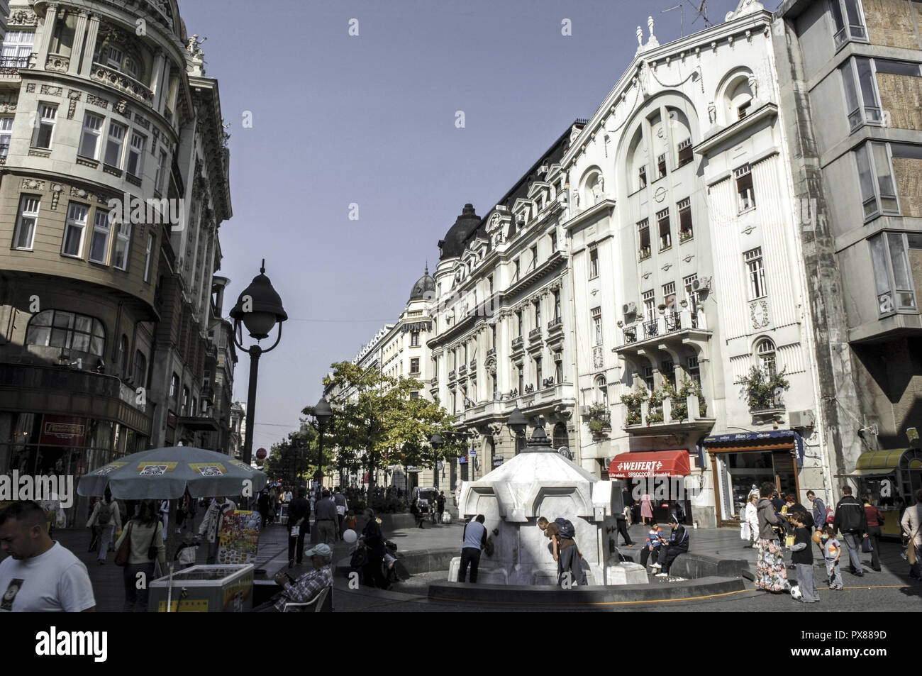 Beograd, city center, pedestrian zone, Serbia-Montenegro, Belgrade ...