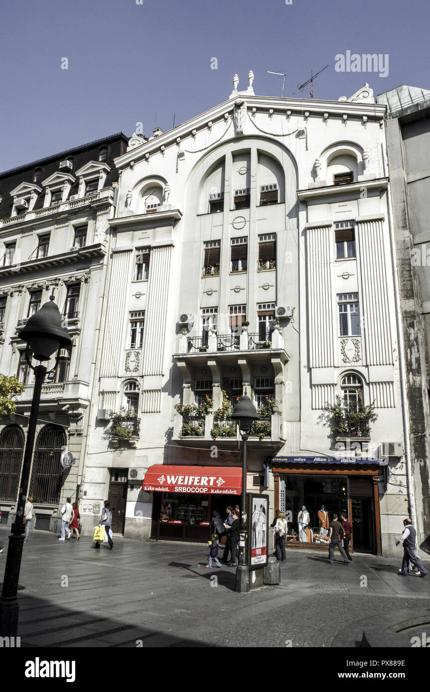 Beograd, city center, pedestrian zone, Serbia-Montenegro, Belgrade ...
