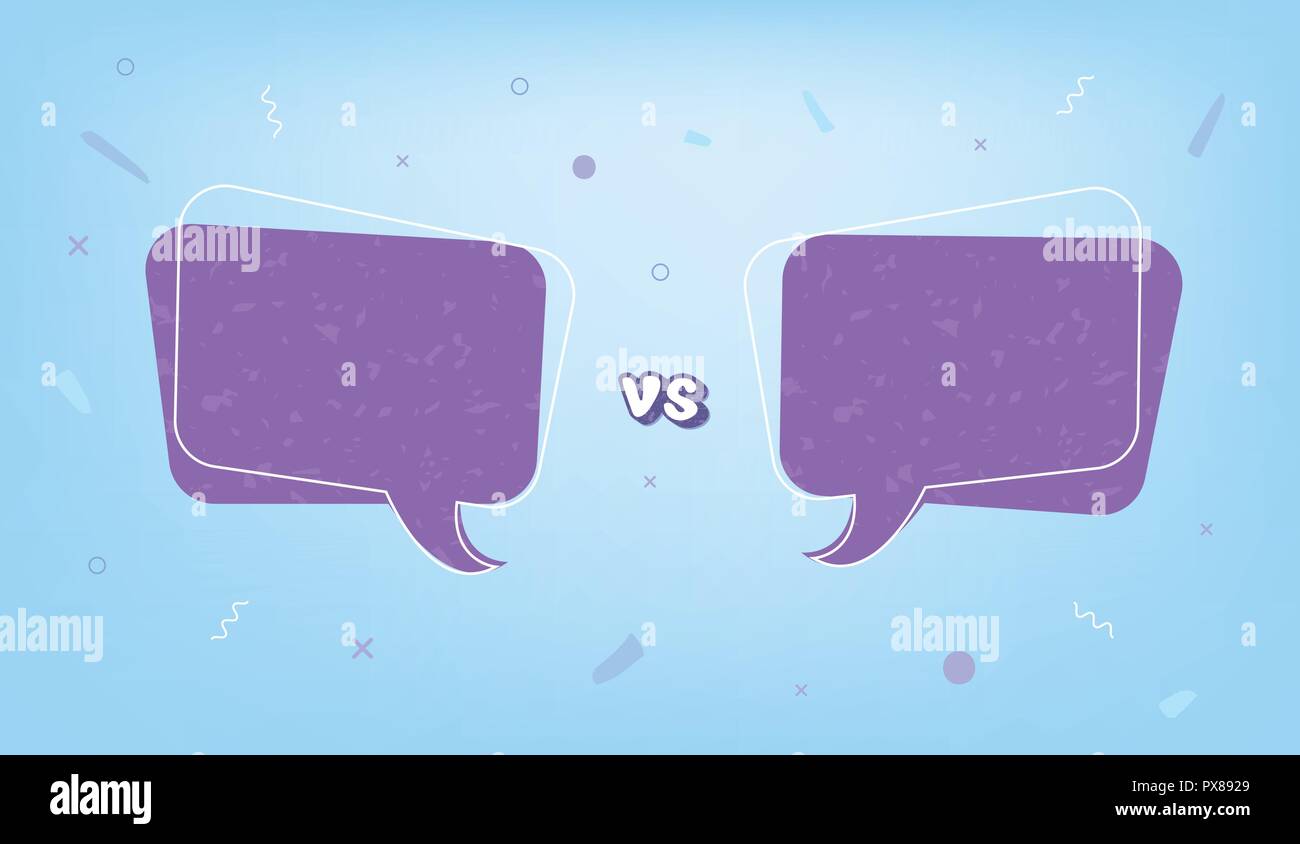 Versus template. VS screen with empty space for contestants names ...