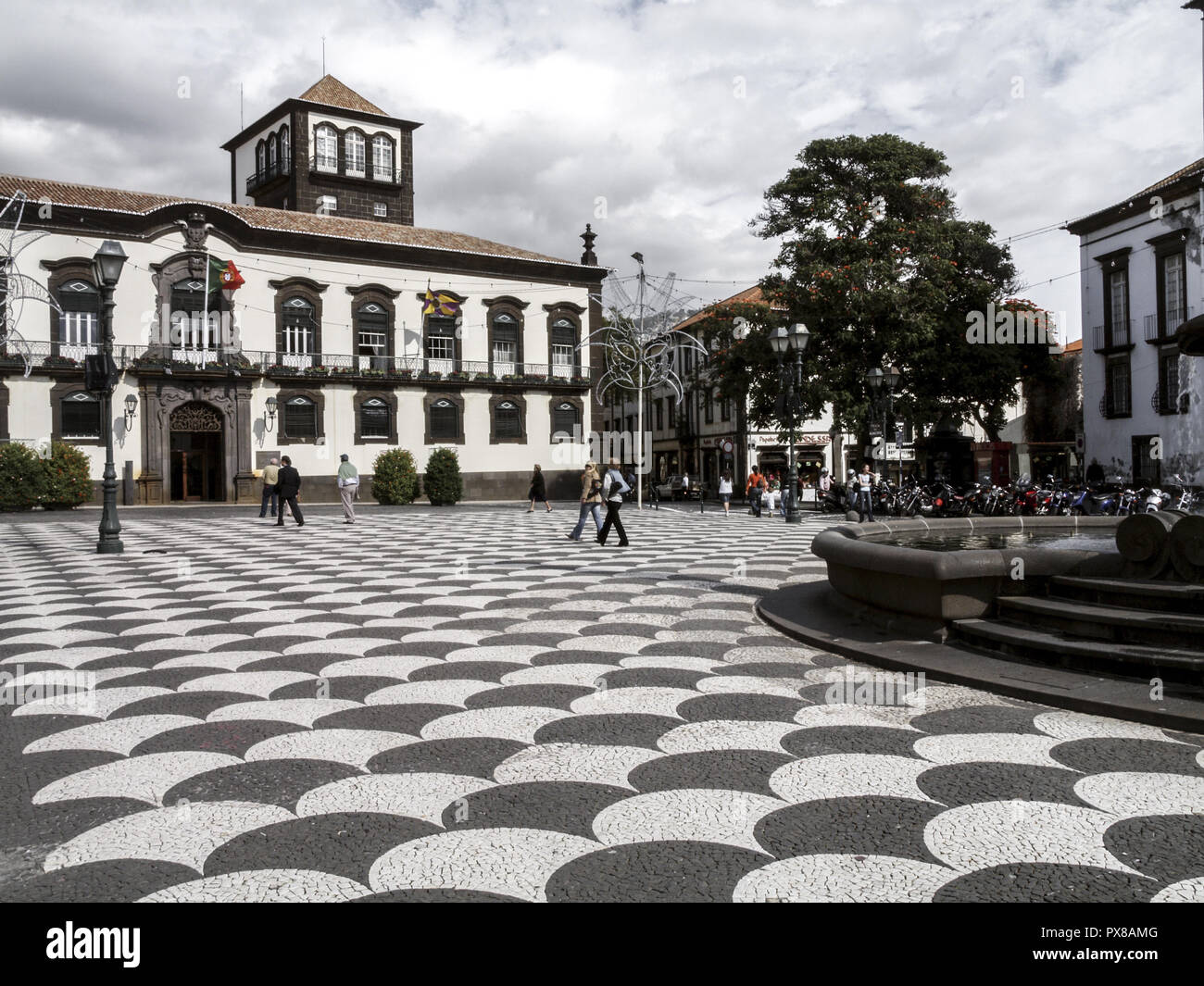 Funchal, city hall, main square, Portugal, Madeira Stock Photo - Alamy