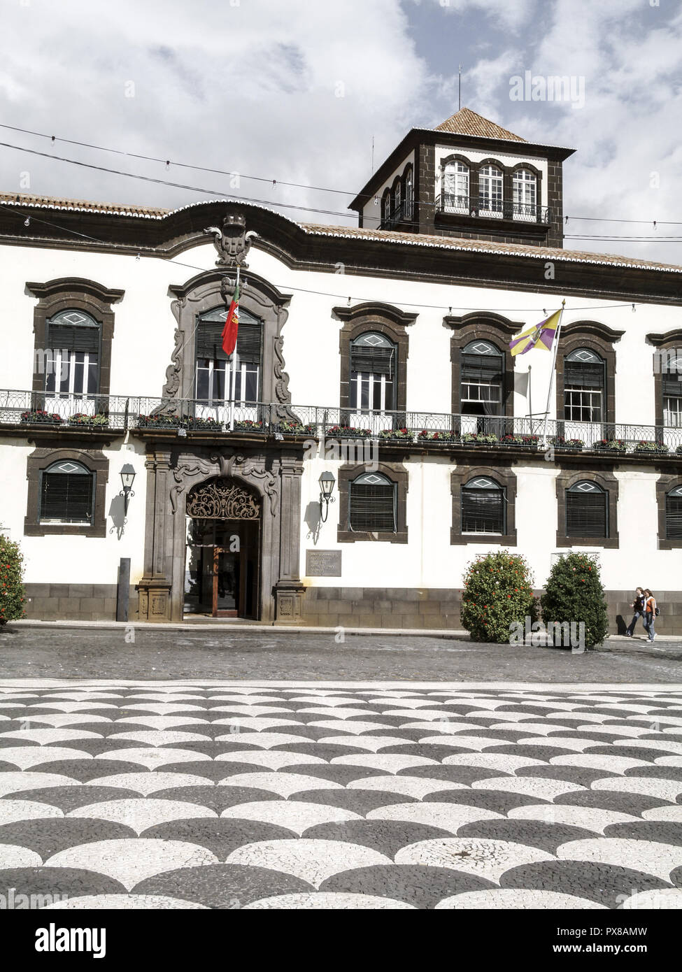 Funchal, city hall, main square, Portugal, Madeira Stock Photo - Alamy