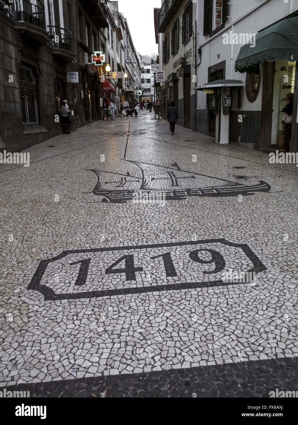 Decorated paving, 1419, Madeiras discovery by Portuguese sailors ...