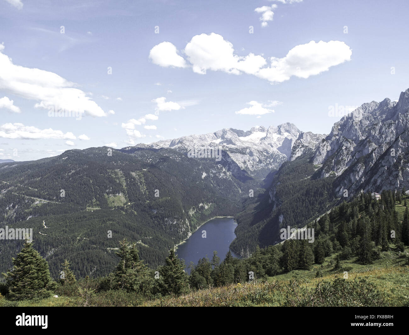 Lake Gosausee, mountain Dachstein, Austria, Upper Austria, lakes ...