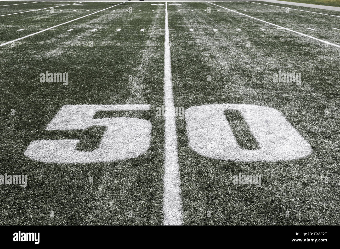 American Football field, 50 Stock Photo - Alamy