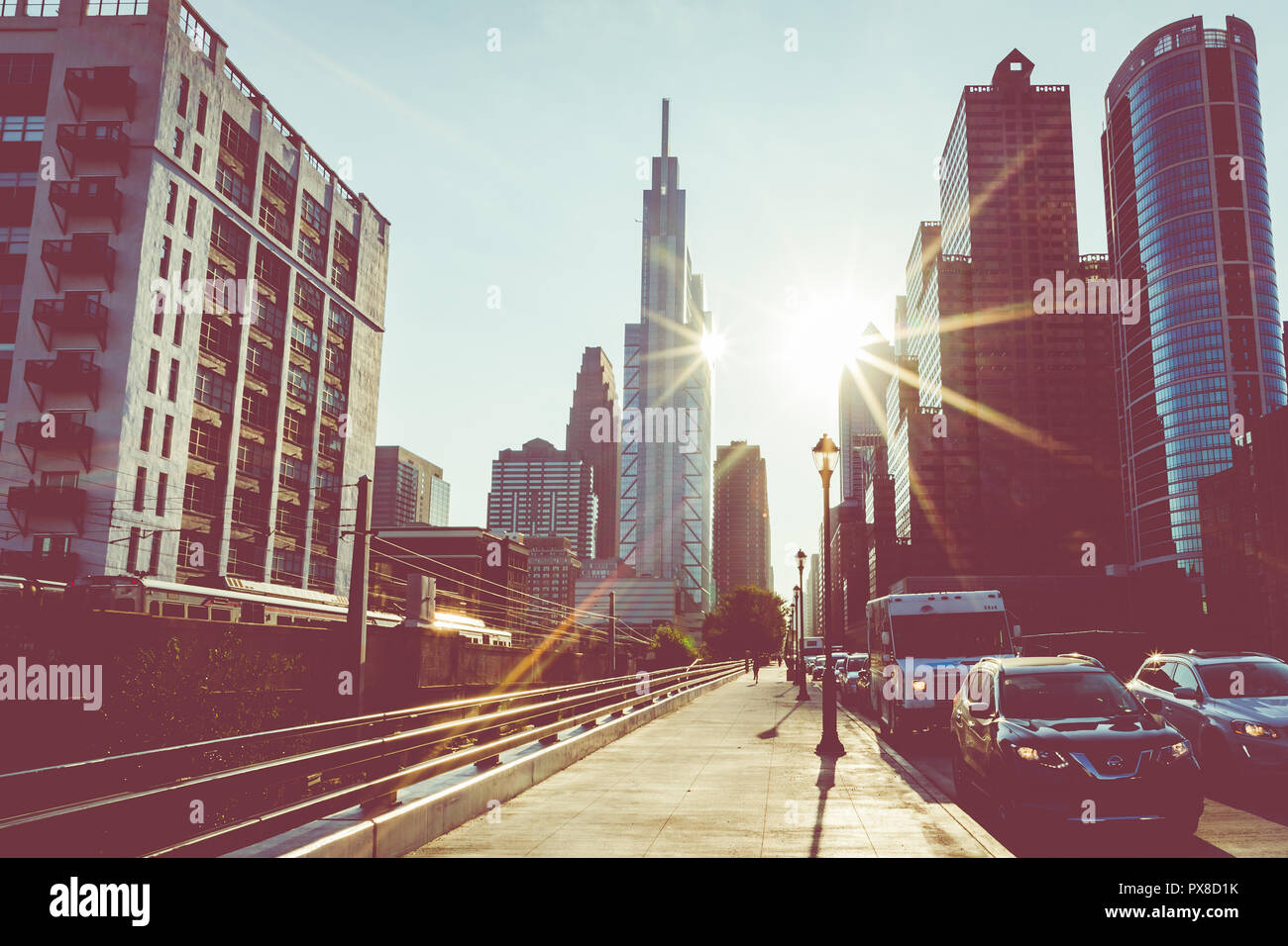 Philadelphia night time street hi-res stock photography and images - Alamy