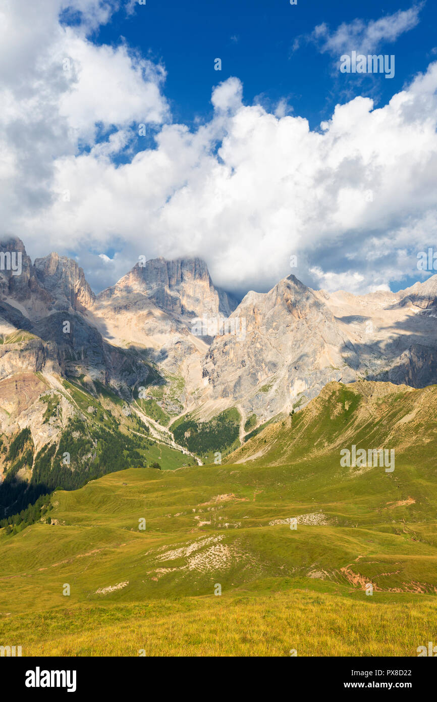 Marmolada Group from San Nicolò Pass, Fassa Valley, Trentino, Dolomites ...