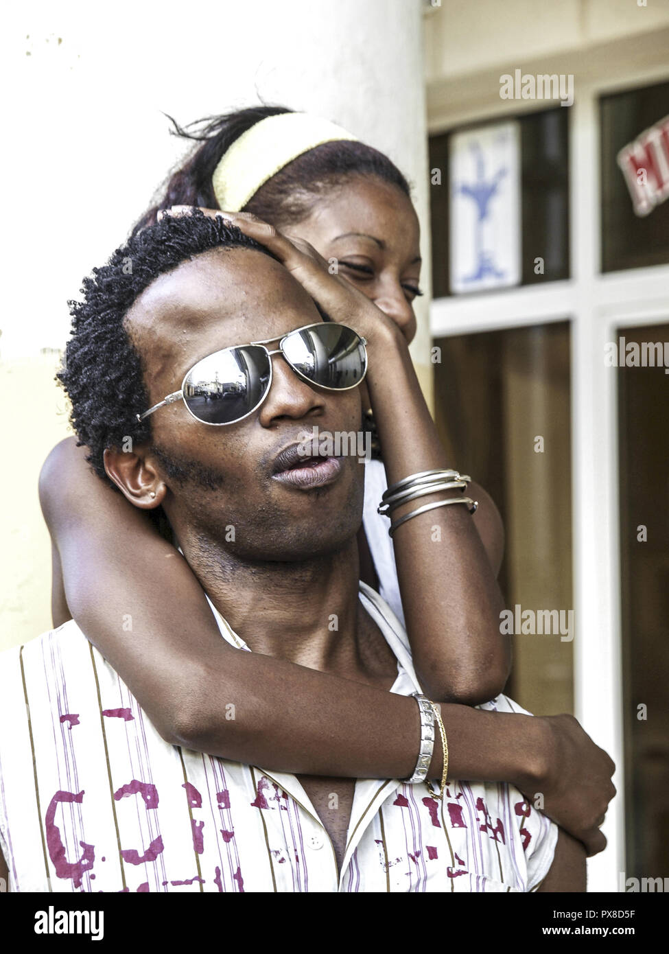 Young Cuban couple, Cuba, Havanna Stock Photo - Alamy