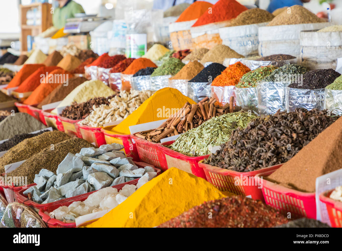 Traditional bazaar with spices in Tashkent, Uzbekistan Stock Photo - Alamy