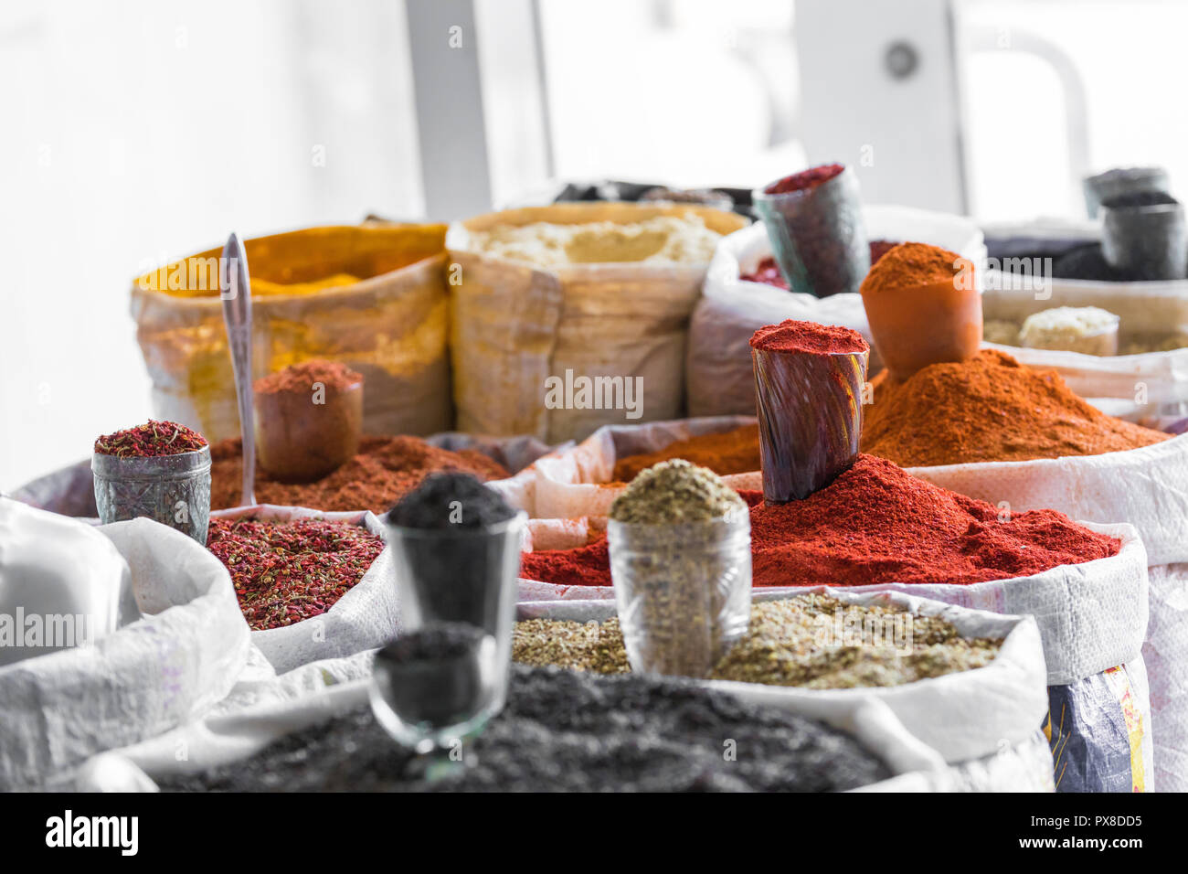 Traditional bazaar with spices in Tashkent, Uzbekistan Stock Photo - Alamy
