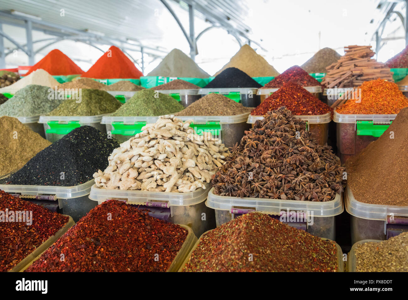 Traditional bazaar with spices in Tashkent, Uzbekistan Stock Photo - Alamy