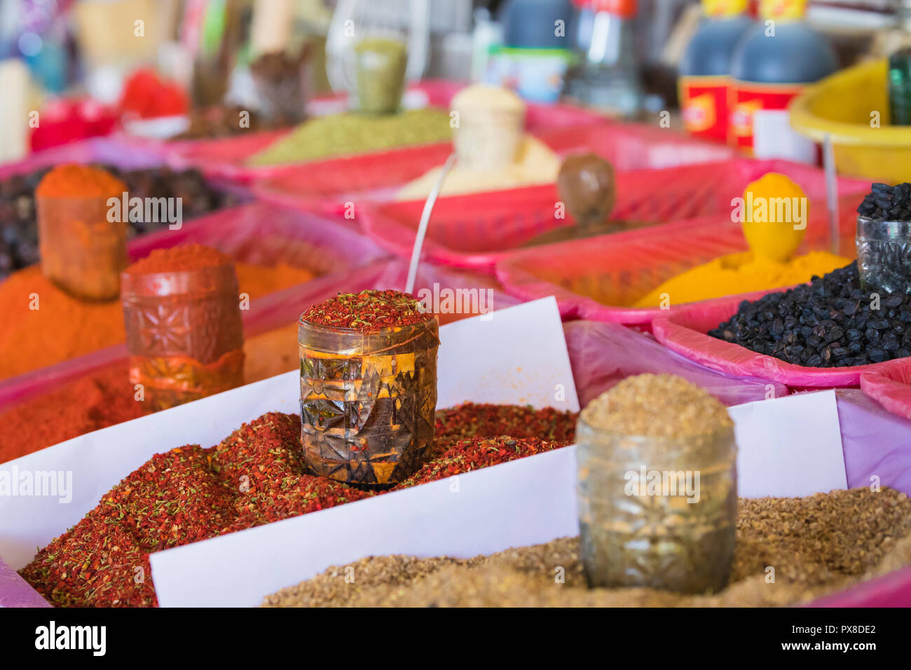 Traditional bazaar with spices in Tashkent, Uzbekistan Stock Photo - Alamy