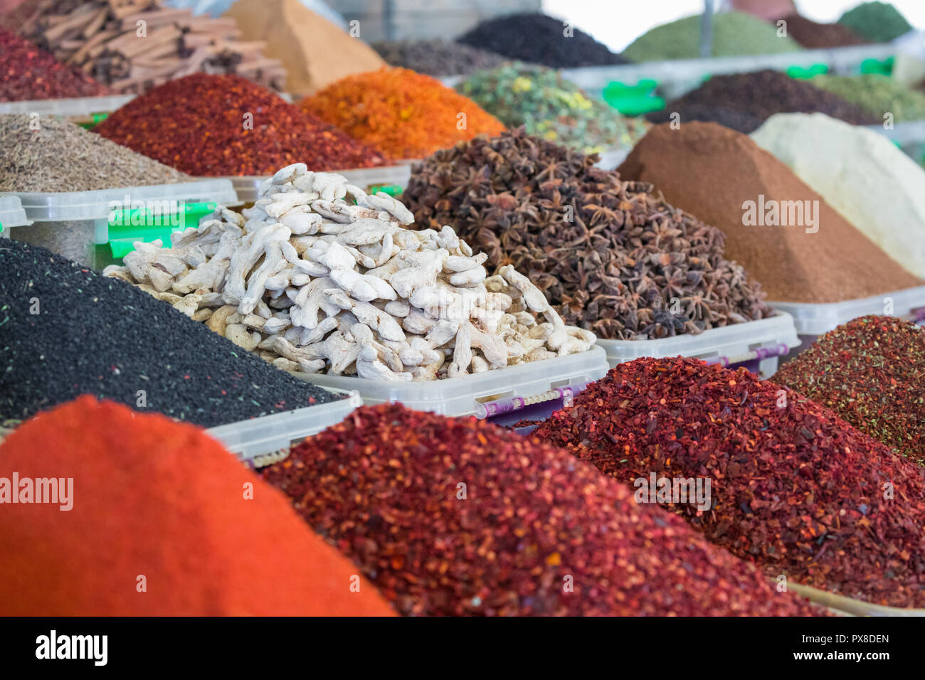 Traditional bazaar with spices in Tashkent, Uzbekistan Stock Photo - Alamy