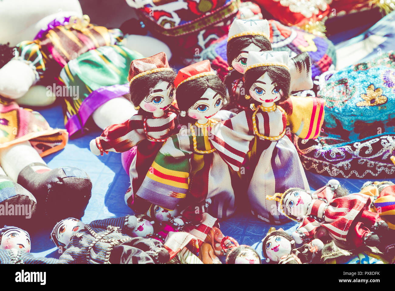 Traditional Uzbek souvenires in Uzbekistan, Central Asia Stock Photo ...