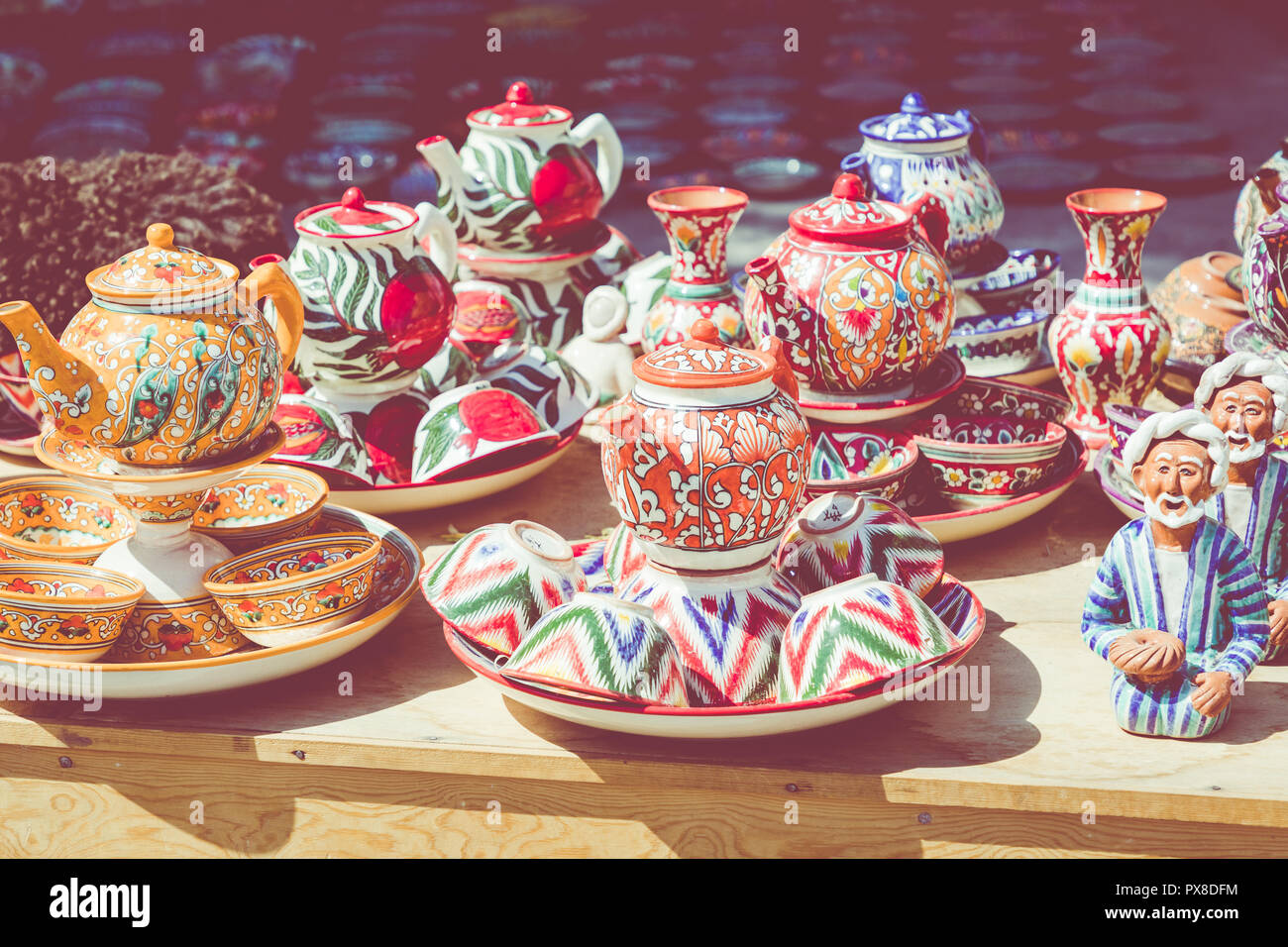 Traditional Uzbek souvenires in Uzbekistan, Central Asia Stock Photo ...
