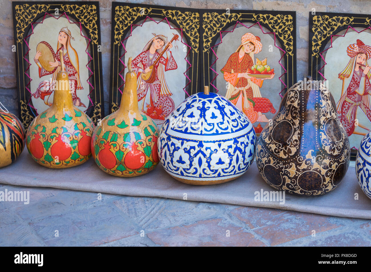 Traditional Uzbek souvenires in Uzbekistan, Central Asia Stock Photo ...